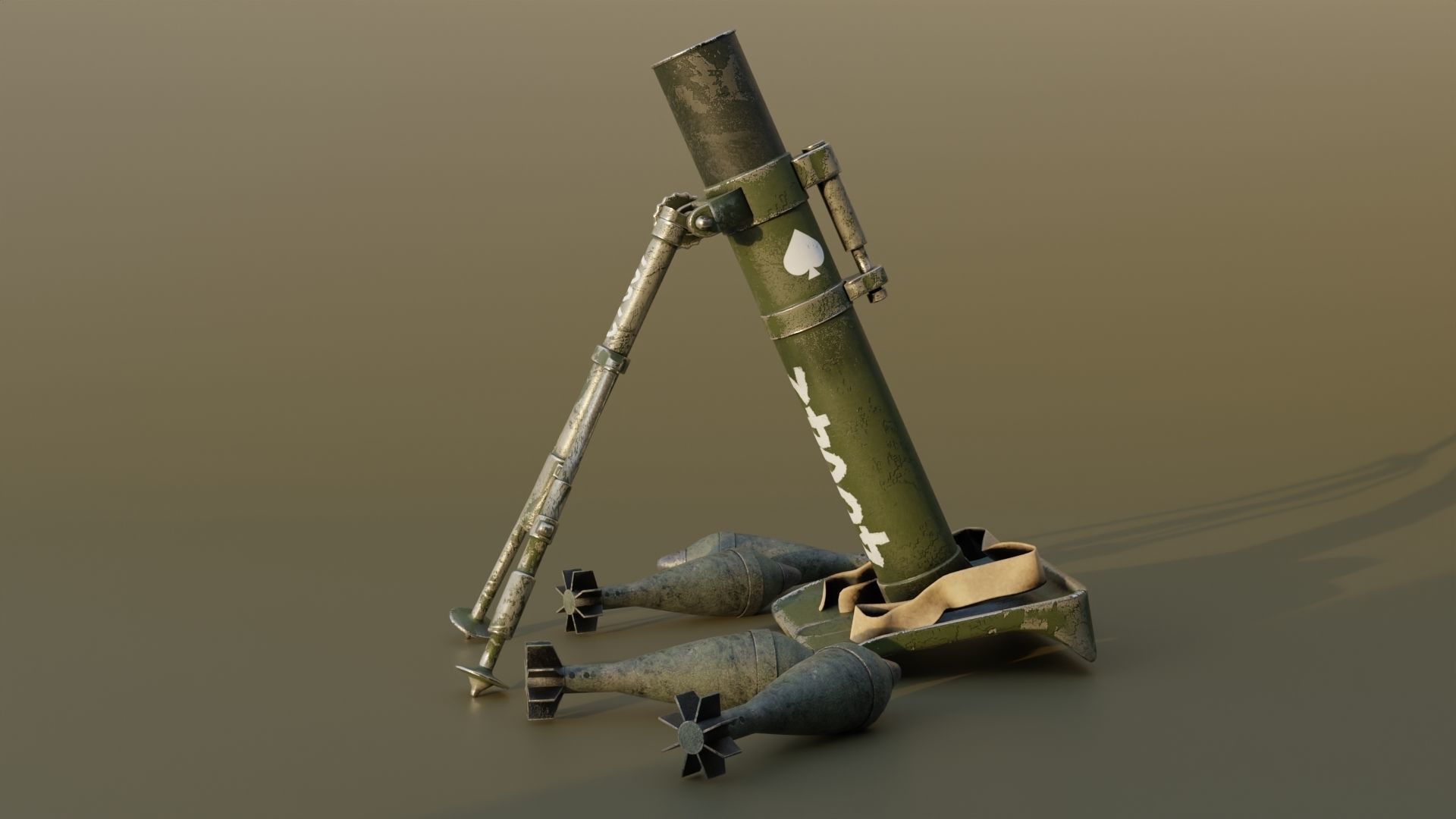 Mortar and Rocket 3D Model Wtih Blender 3D model | CGTrader