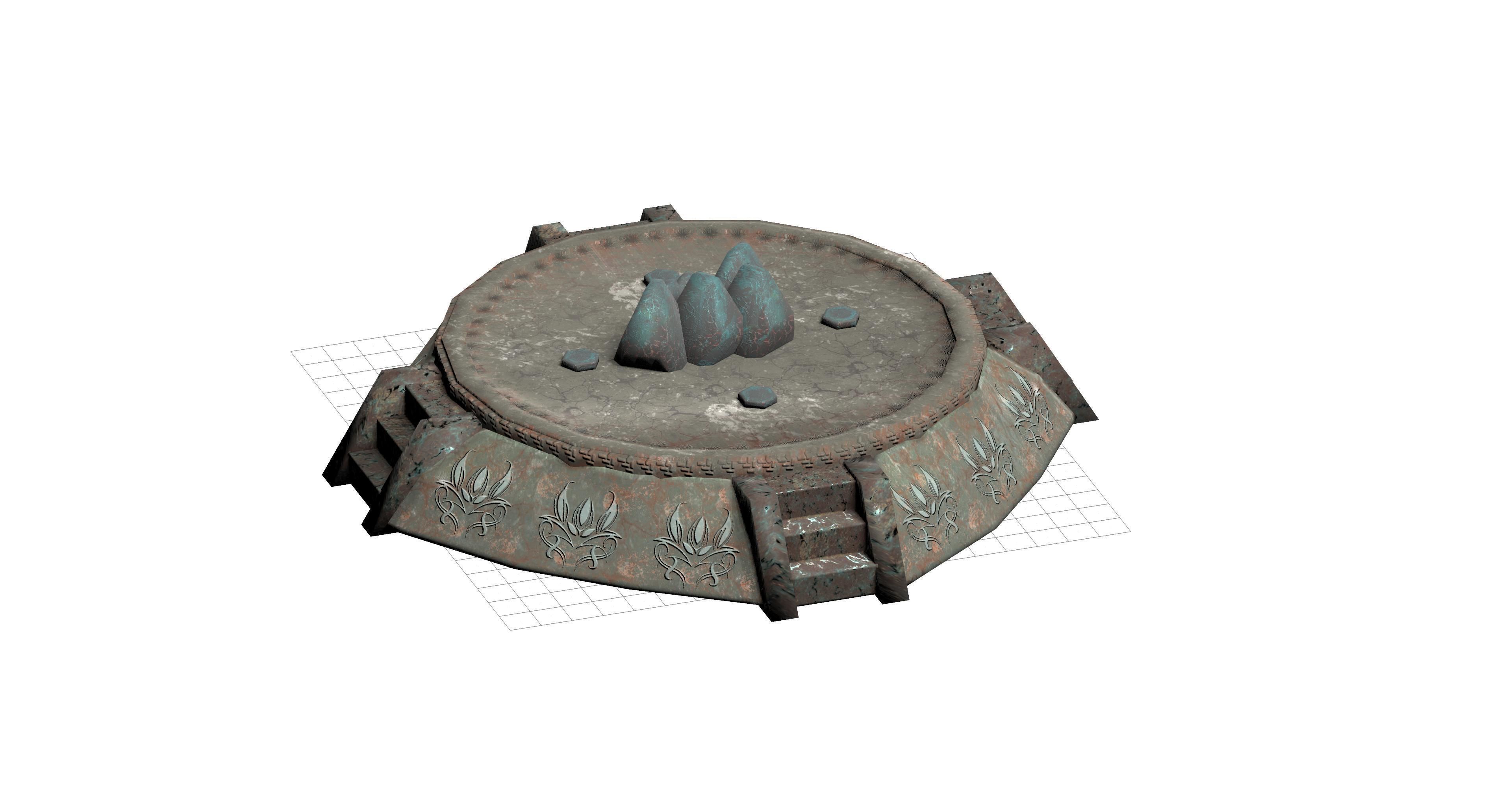 3D model Lowpoly Respawn altar fighting platform VR / AR / low-poly ...