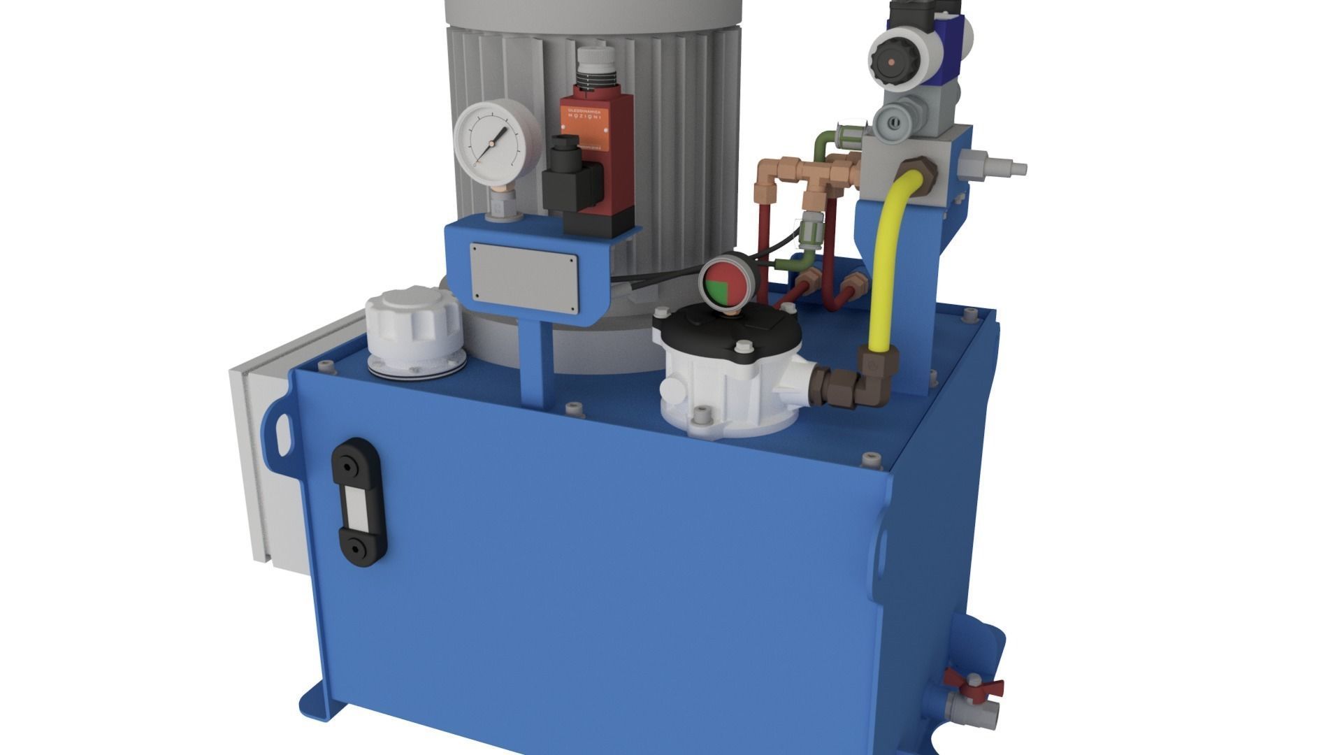 Hydraulic Power System Self-Contained 3D model | CGTrader