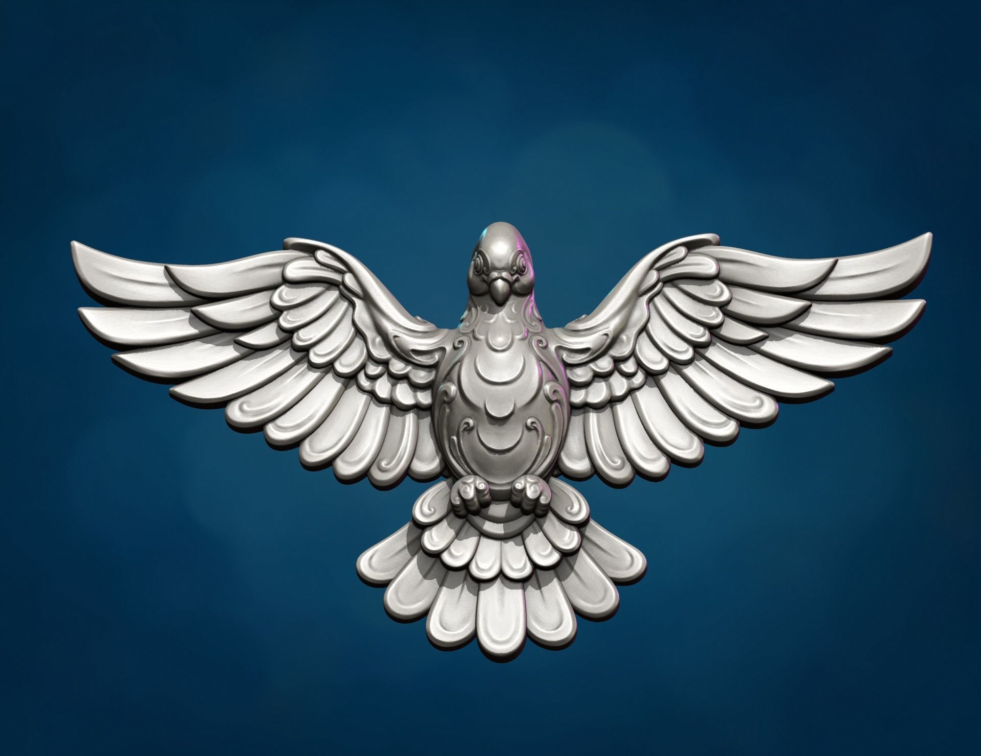 Holy Spirit Pigeon 3D model 3D printable | CGTrader