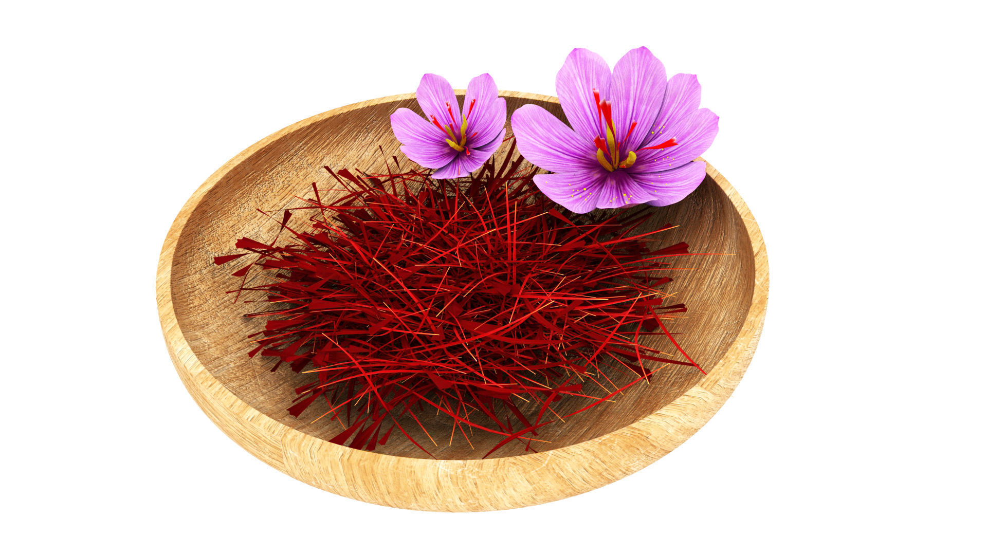 saffron flower threads 3D model | CGTrader