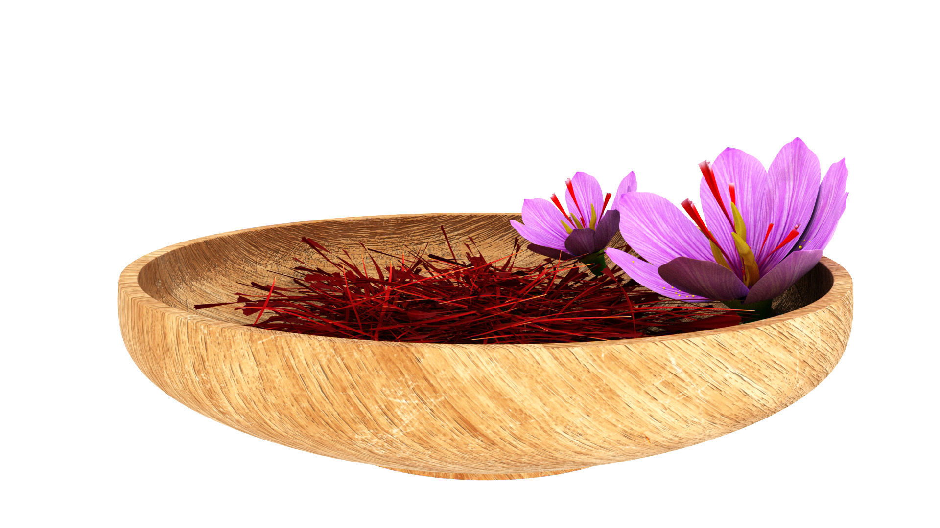saffron flower threads 3D model | CGTrader