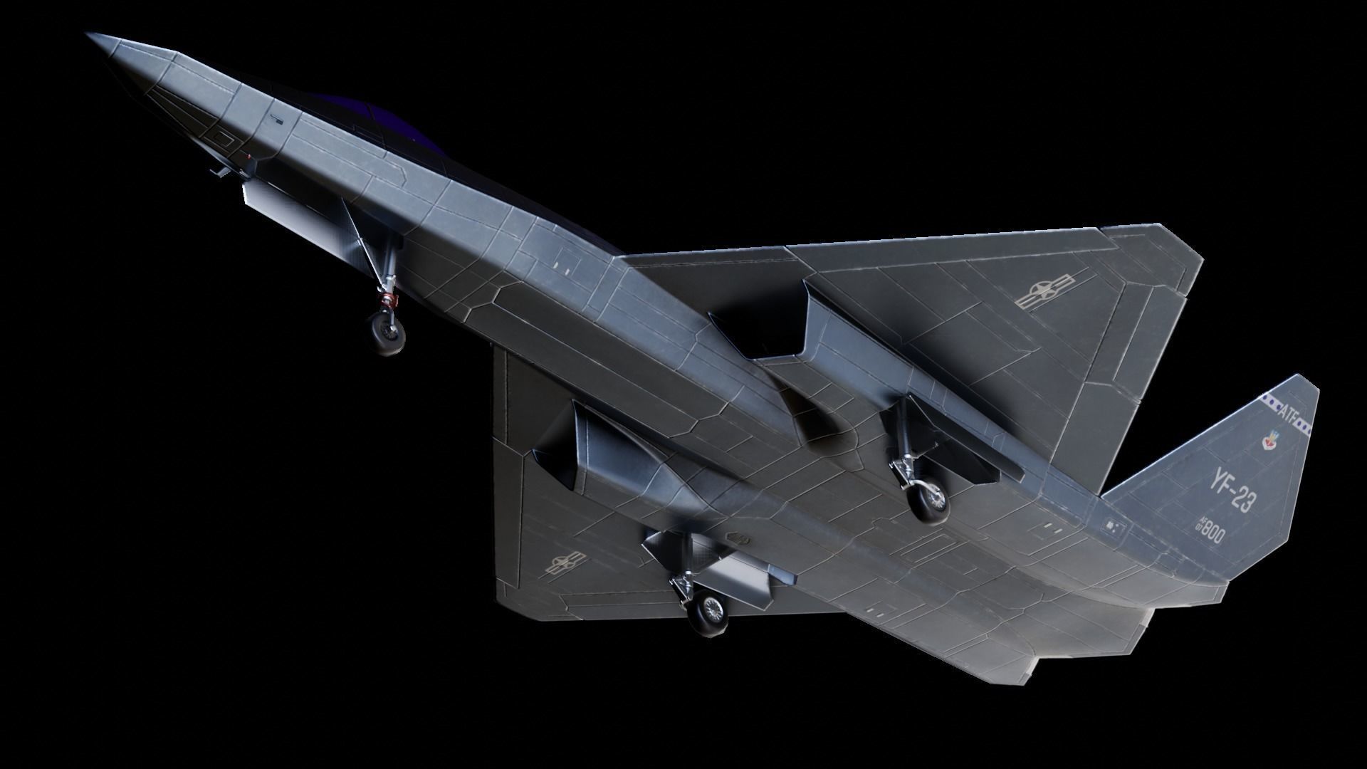 3D model USAF-Northrop YF-23 VR / AR / low-poly | CGTrader