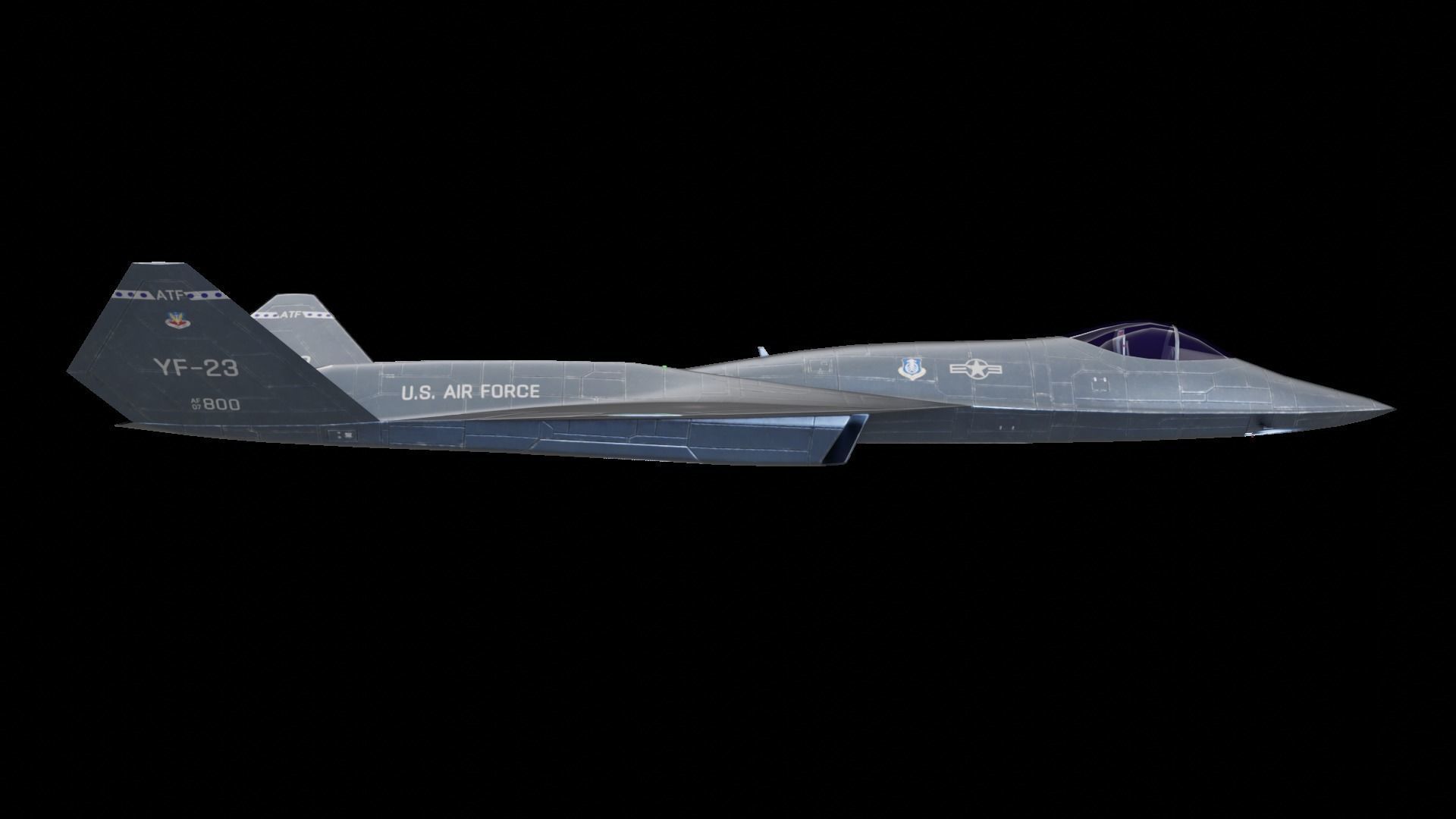 3D model USAF-Northrop YF-23 VR / AR / low-poly | CGTrader