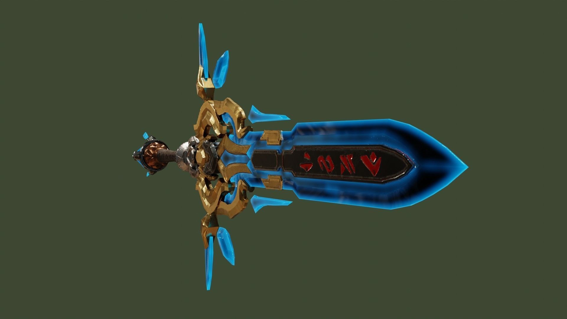 3D model Crystal Storm Blade VR / AR / low-poly | CGTrader