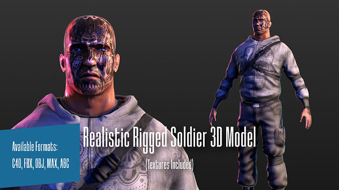 3D model Realistic Rigged 3D Character Model VR / AR / low-poly | CGTrader