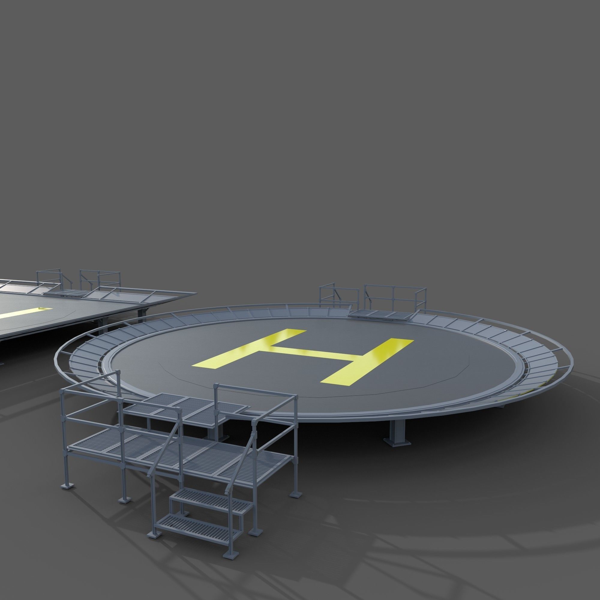 3D model Heliport VR / AR / low-poly | CGTrader