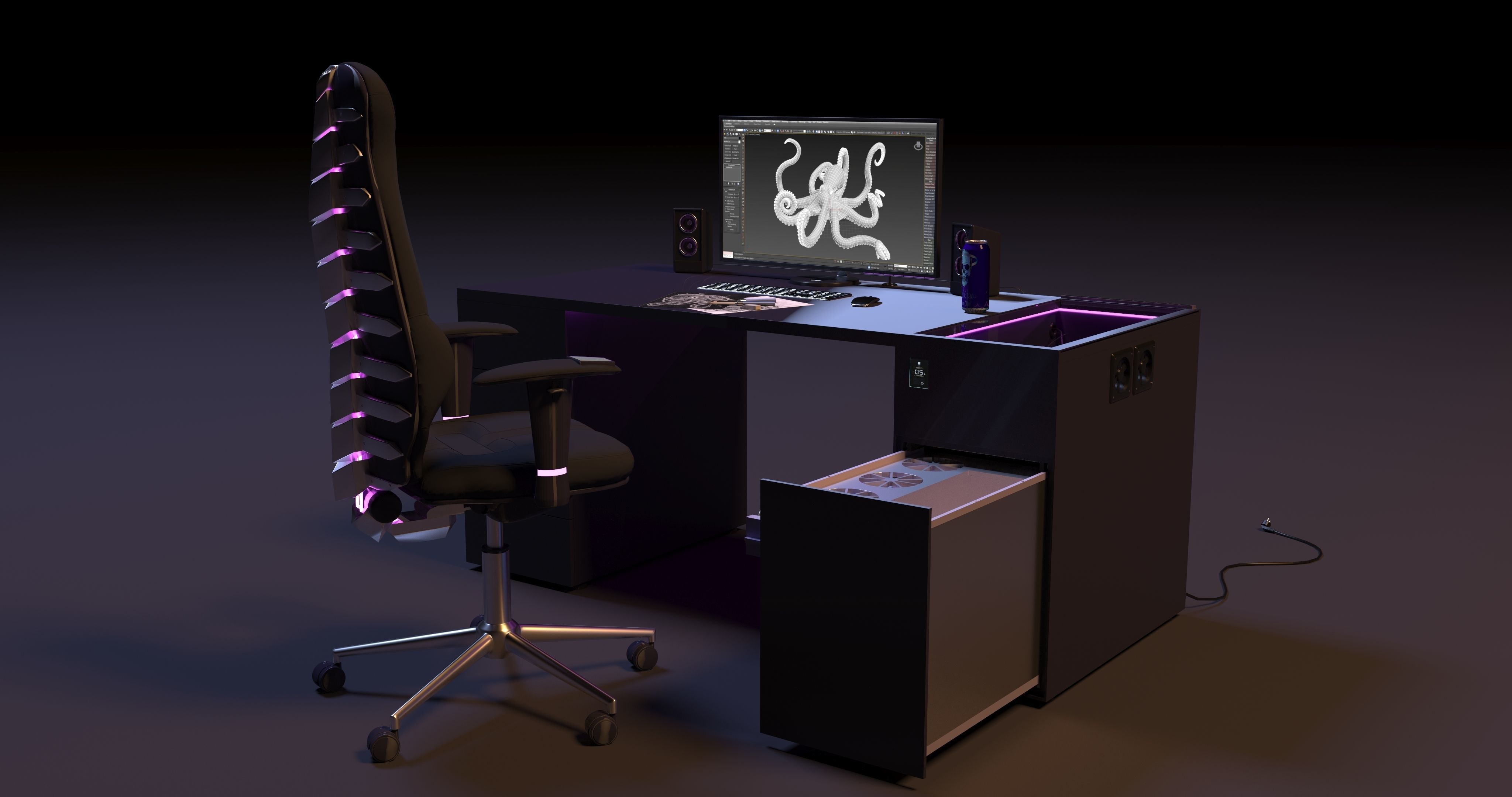 Designer workspace 3D model | CGTrader