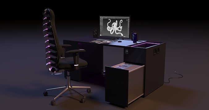 Designer workspace 3D model | CGTrader
