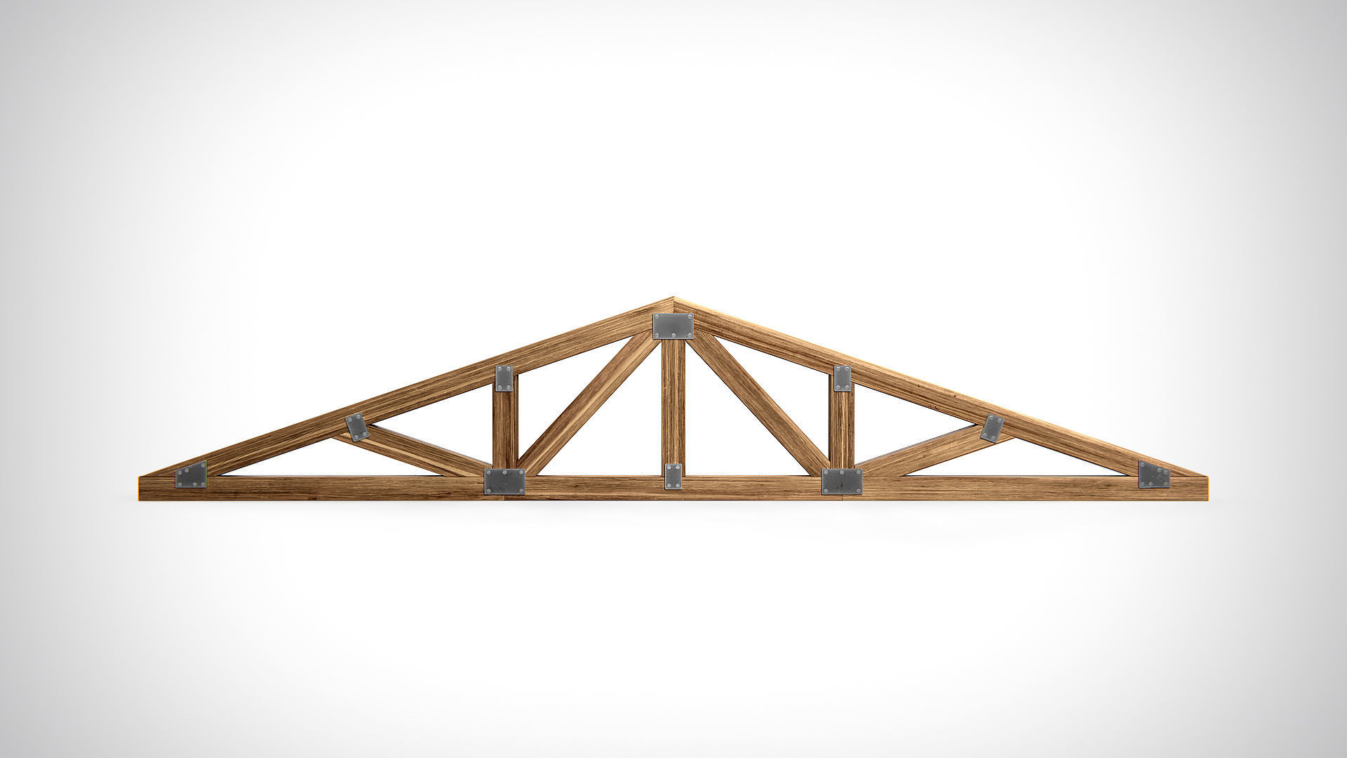 3D model Wooden Truss Double Fan PBR VR / AR / low-poly | CGTrader