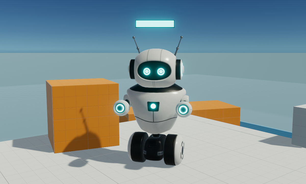 3D model Cute Wheeled Robot VR / AR / low-poly | CGTrader