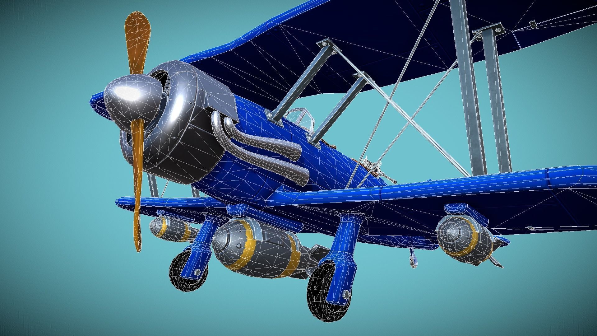 3D model Stylized Biplane VR / AR / low-poly | CGTrader