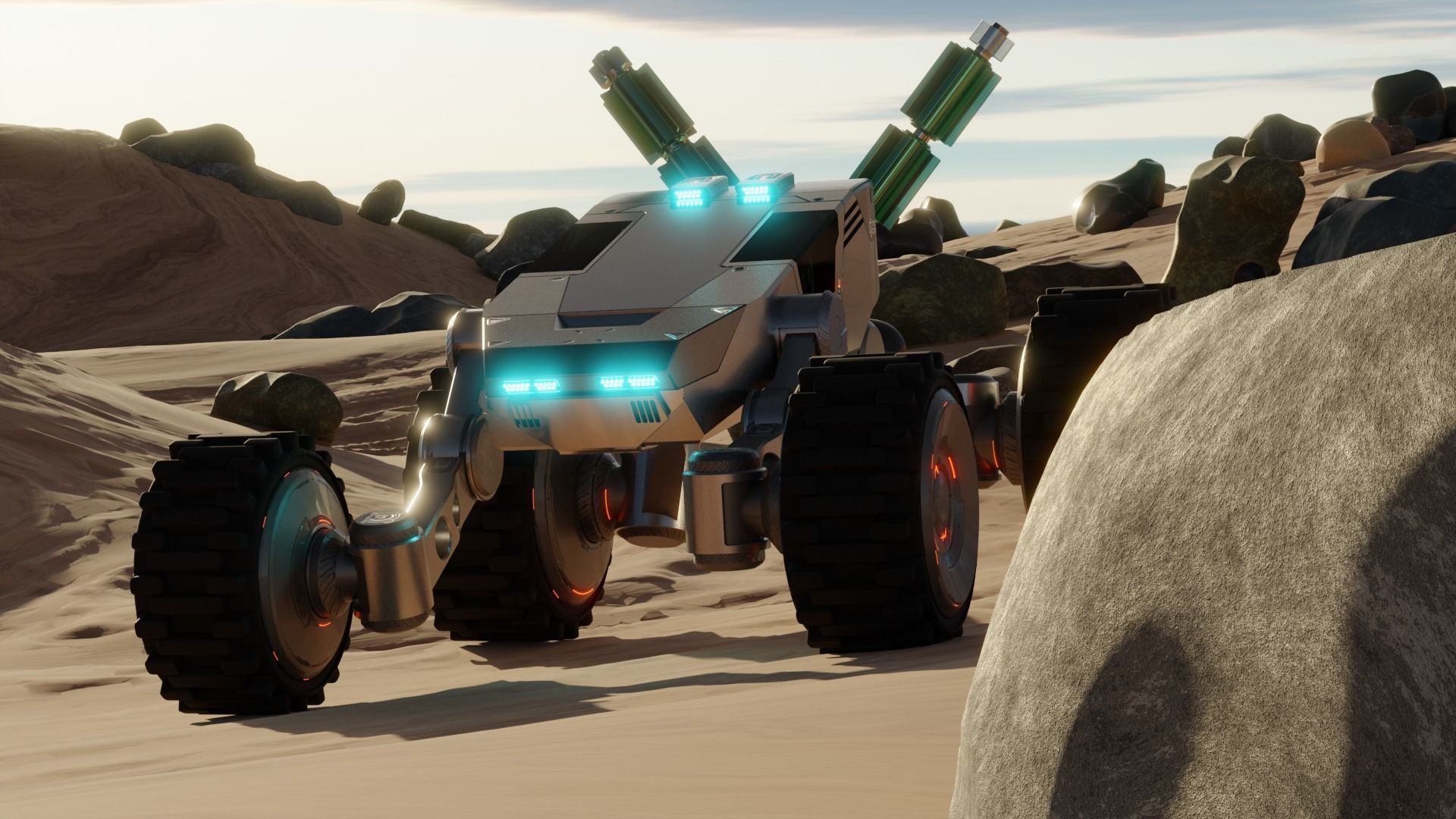 Sci-Fi Rover 3D model | CGTrader