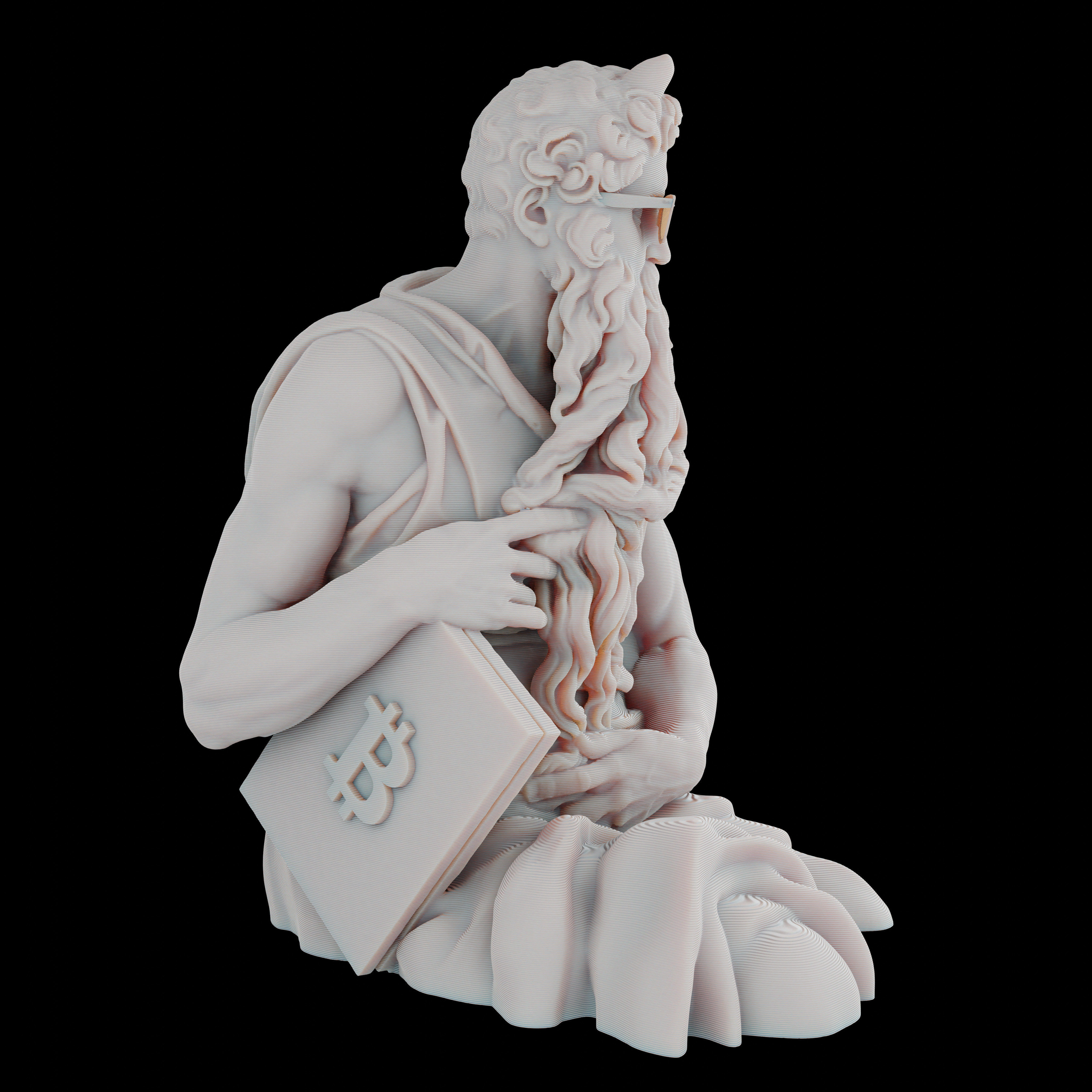 Hipster Moses 3D model 3D printable | CGTrader