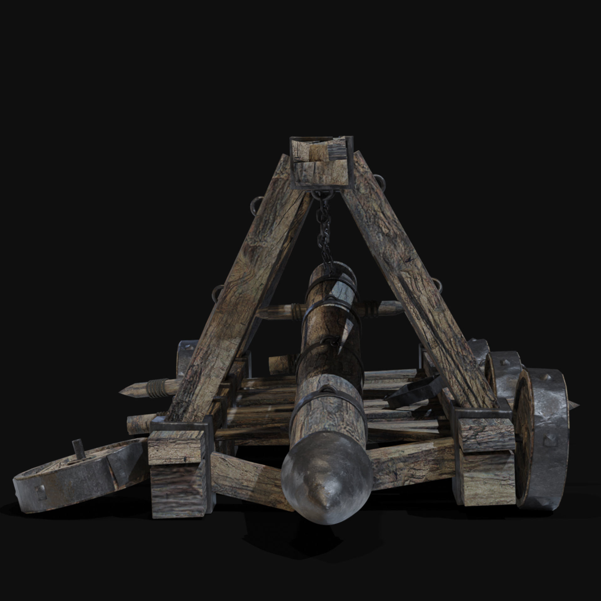 3D model DESTROYED SIEGE ENGINE WAR MACHINES BUILDER COLLECTION PACK VR ...