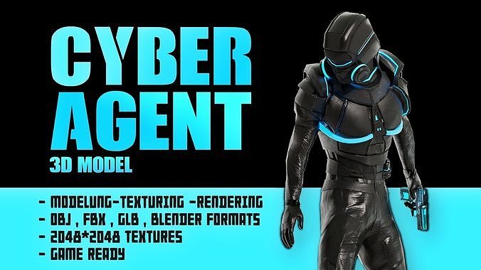 3D model cyber Agent VR / AR / low-poly | CGTrader