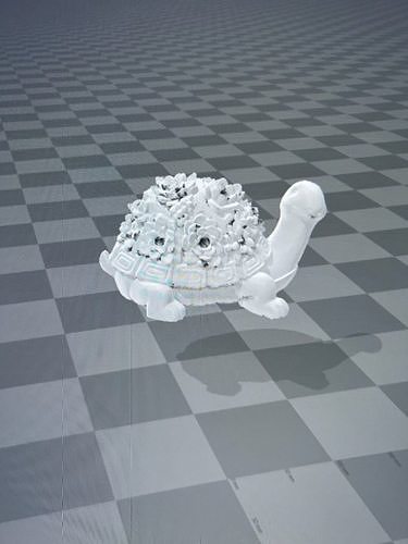 Turtle with Flowers 3D model 3D printable | CGTrader