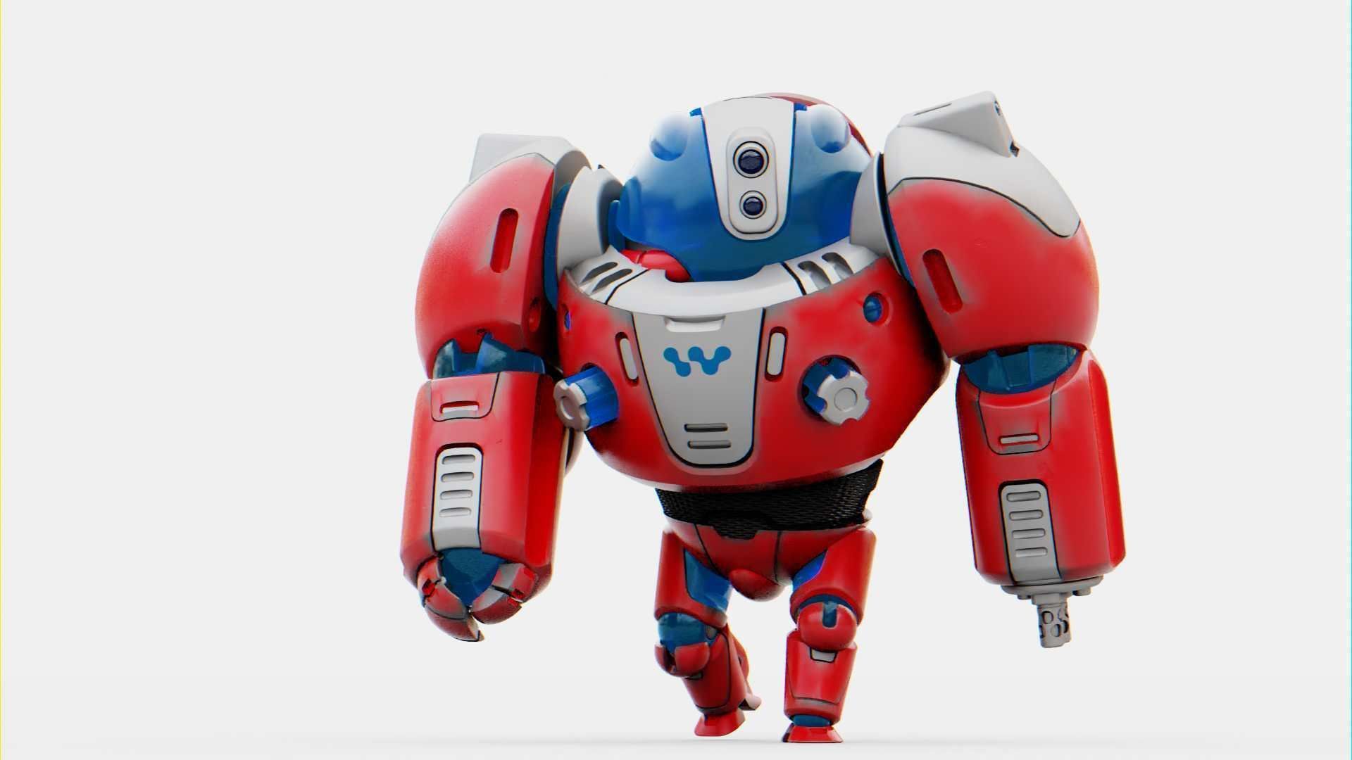 ASTRONAUT BOT ARES-B RIGGED 3D model rigged | CGTrader