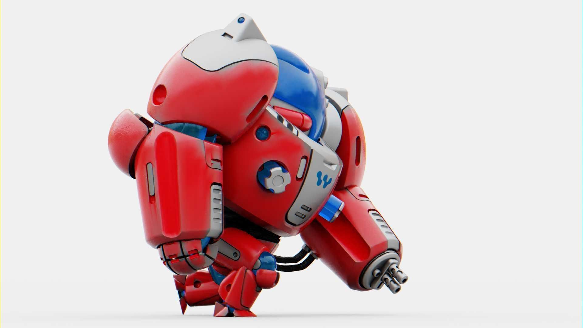 ASTRONAUT BOT ARES-B RIGGED 3D model rigged | CGTrader