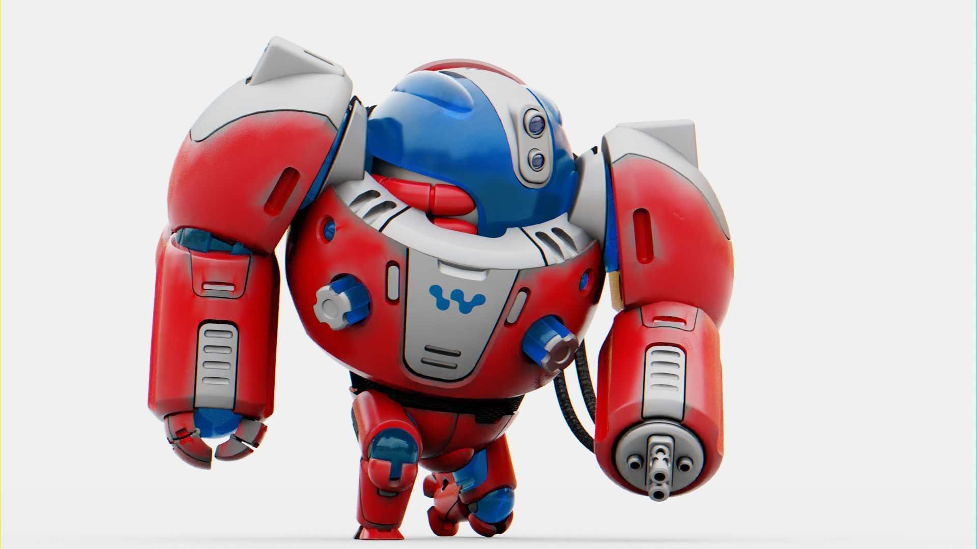 ASTRONAUT BOT ARES-B RIGGED 3D model rigged | CGTrader