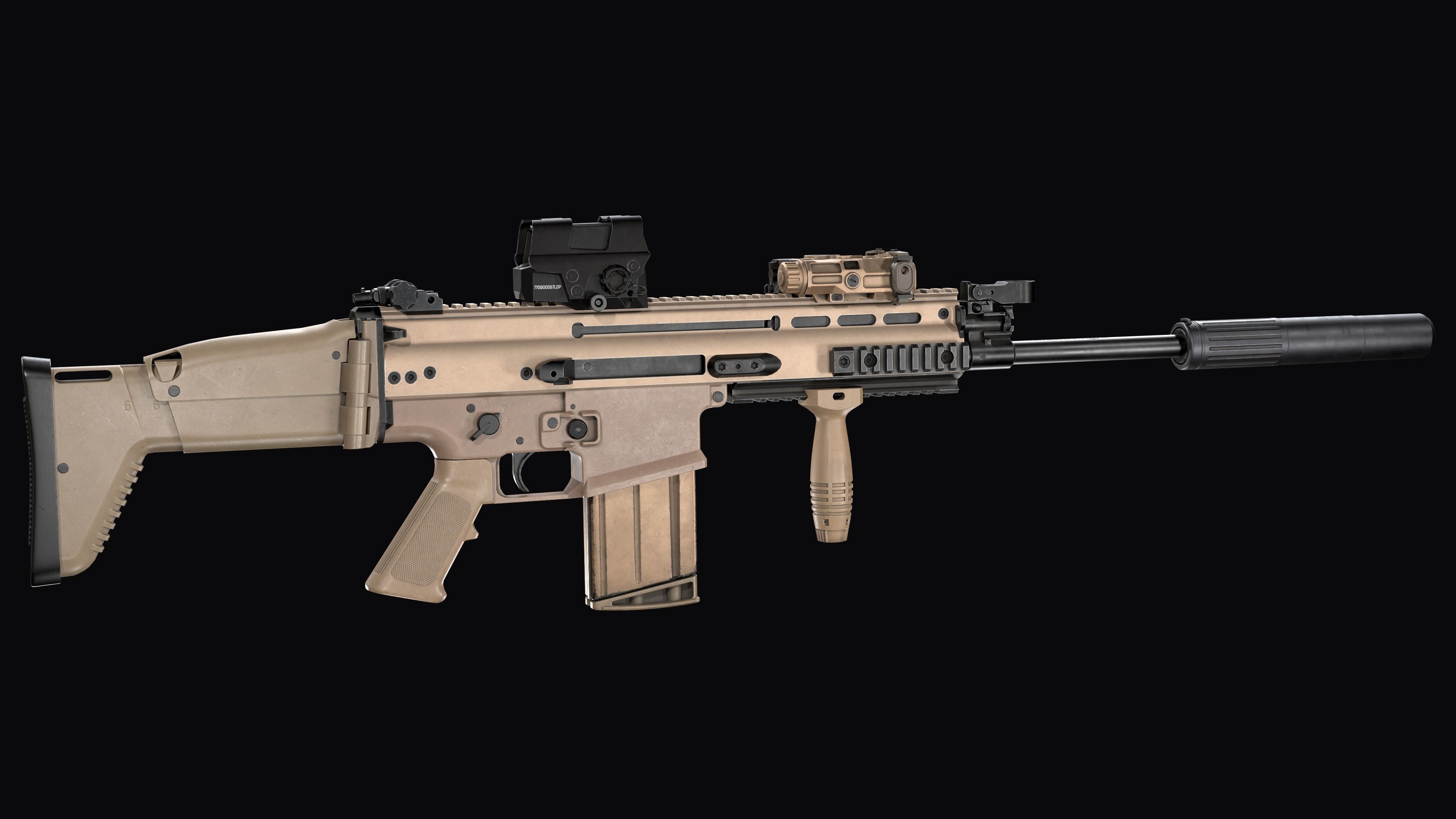 3D Model Collection Tactical modular assault rifle FN SCAR-L mk 16 and ...