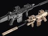 3D Model Collection Tactical modular assault rifle FN SCAR-L mk 16 and SCAR-H mk 17 VR / AR ...