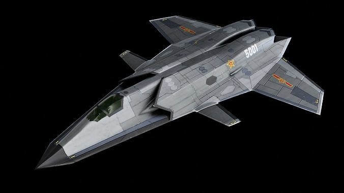 3D model J-50 Trident Chinese Concept Fighter VR / AR / low-poly | CGTrader