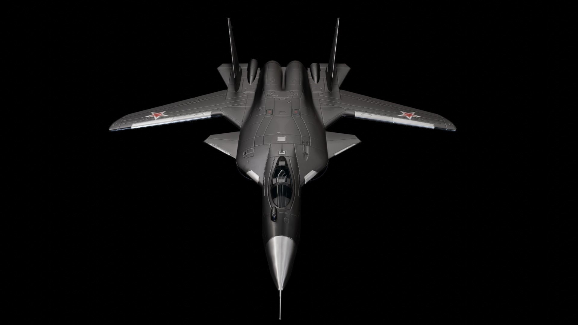 3D model Sukhoi Su-47 Russian Strike Fighter VR / AR / low-poly | CGTrader