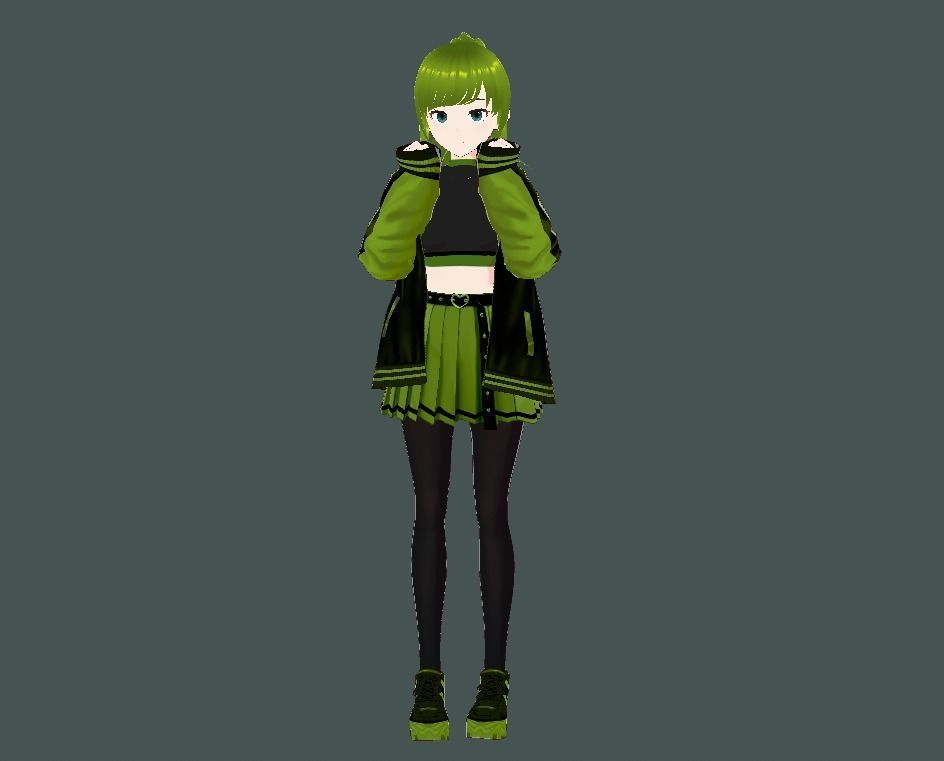 3D model VROID STUDIO 3D CHARACTER ANIME CUTE GIRL VR / AR / low-poly ...