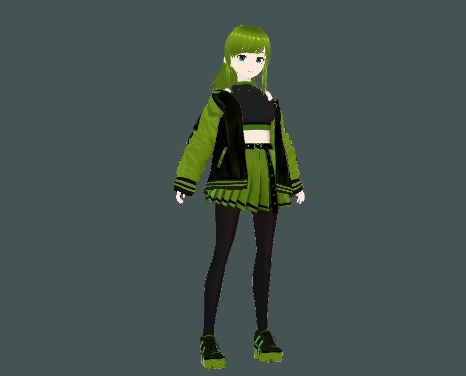 3D model VROID STUDIO 3D CHARACTER ANIME CUTE GIRL VR / AR / low-poly ...