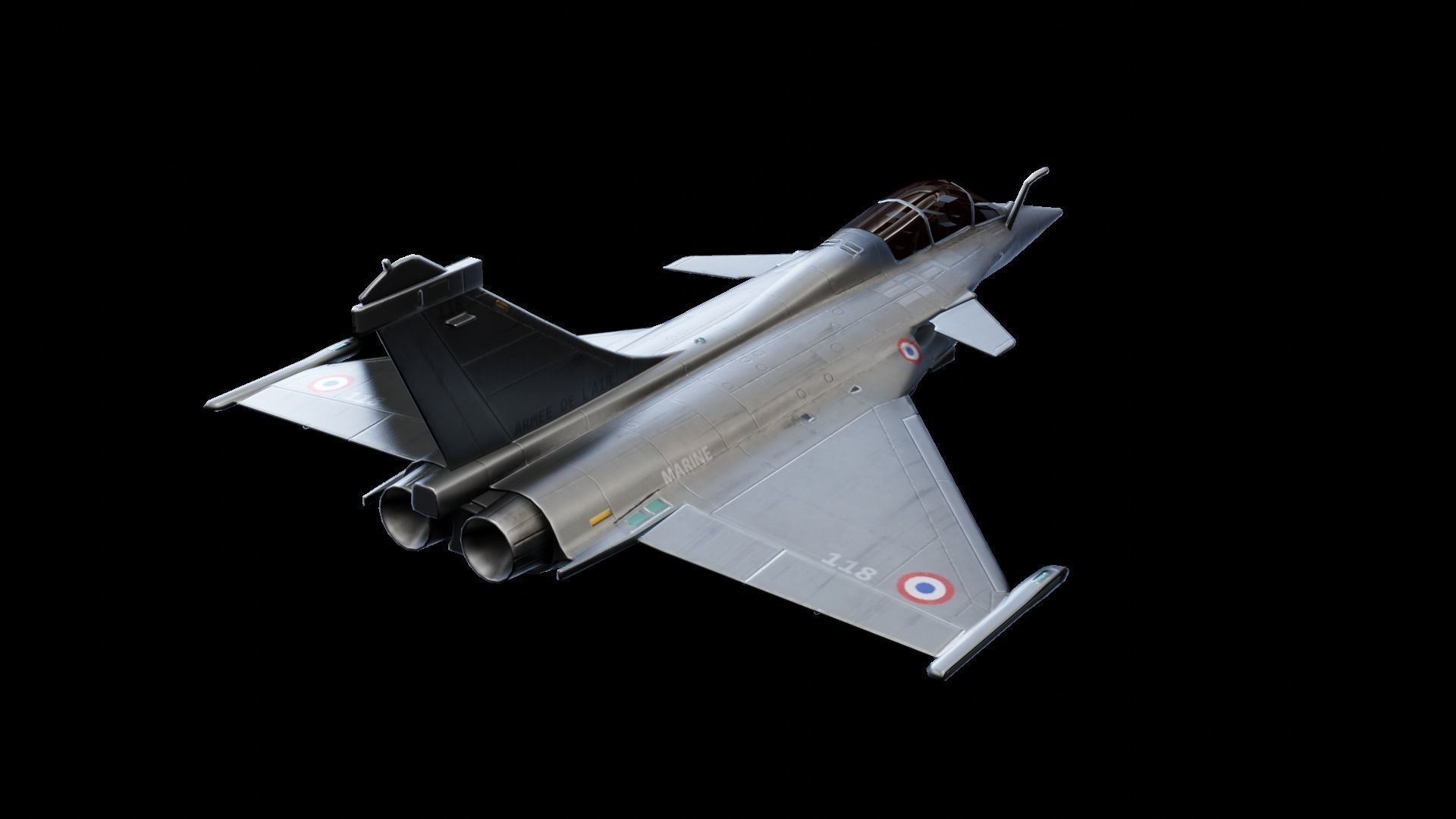 3D model Dassault Rafale- French Strike Fighter VR / AR / low-poly ...