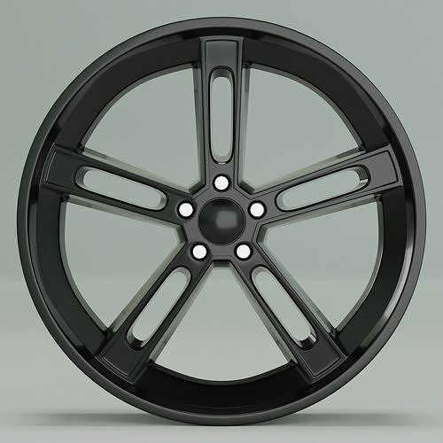 5 Spoke Car Rim 3D model | CGTrader