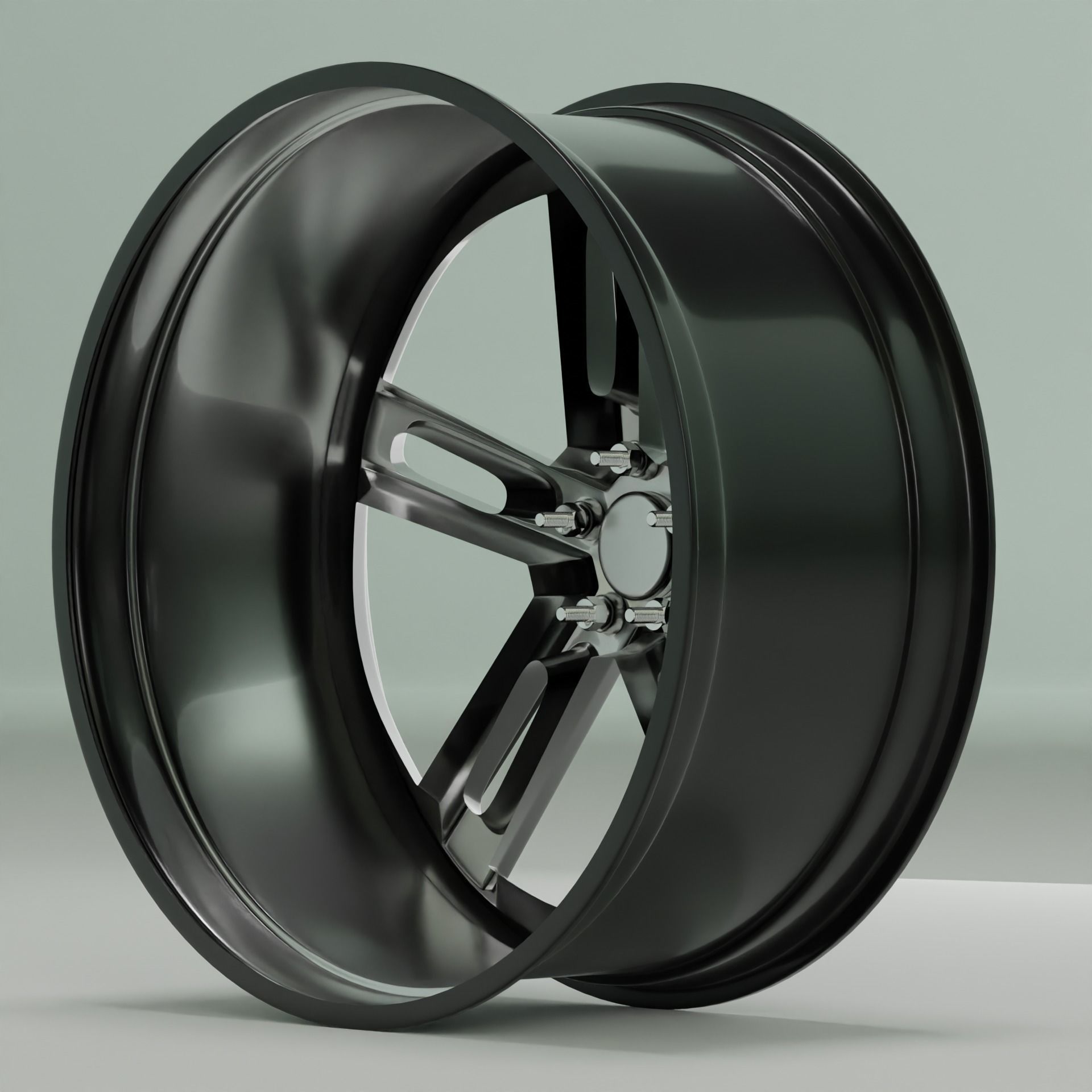 5 Spoke Car Rim 3D model | CGTrader