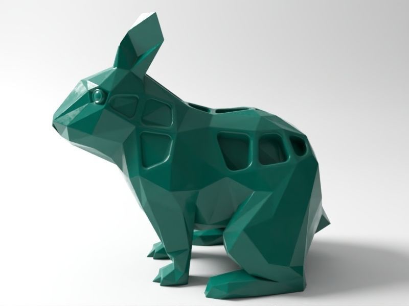 Polygon Rabbit 3D model 3D printable | CGTrader