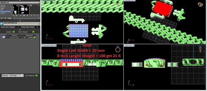 Cubic Chain diamond 8 3D model 3D printable | CGTrader