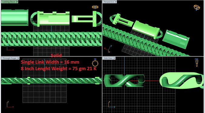 Cubic Diamond Chain 10 3D model 3D printable | CGTrader