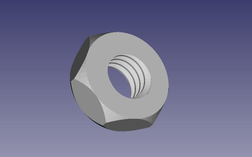 M4 screw and Nut 3D model 3D printable | CGTrader