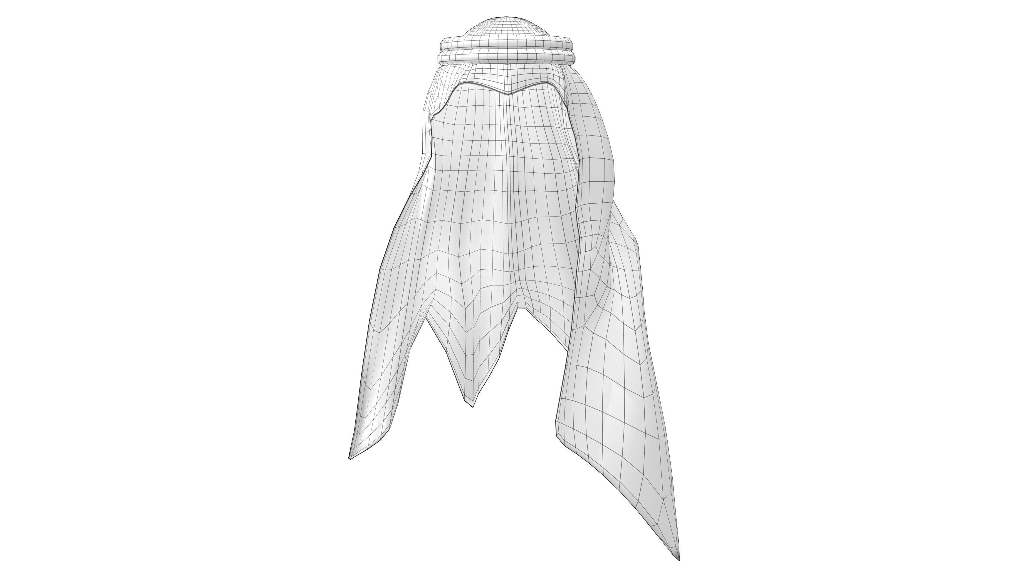 3D model Traditional Arab Head Wrap Scarf Cap Kafiya Keffiyeh Hijab VR ...