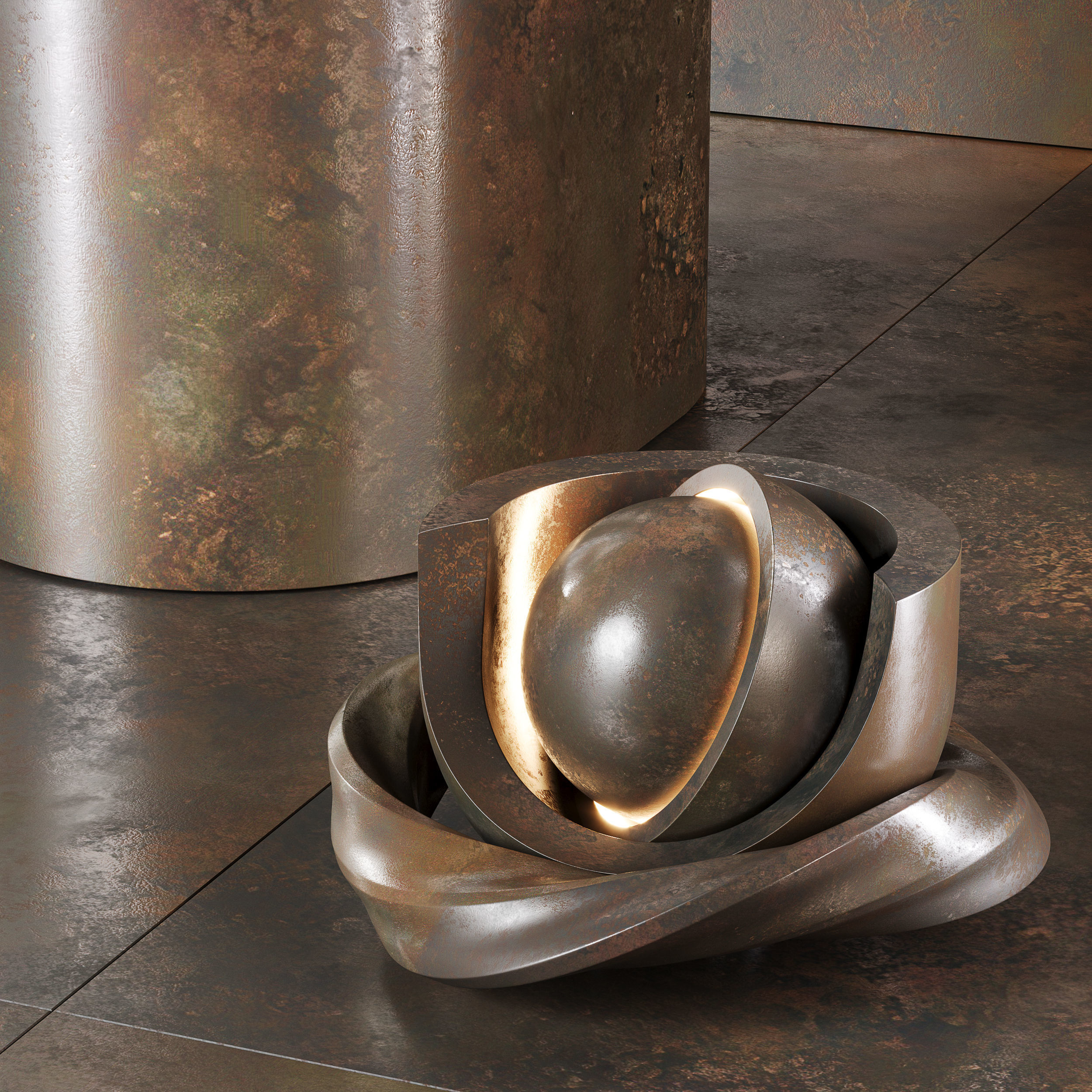 Porcelain tile Laminam Ossido Verderame Bruno Nero Texture | CGTrader