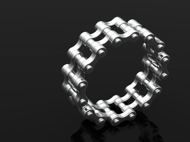 Biker Chain Ring 3D model | CGTrader
