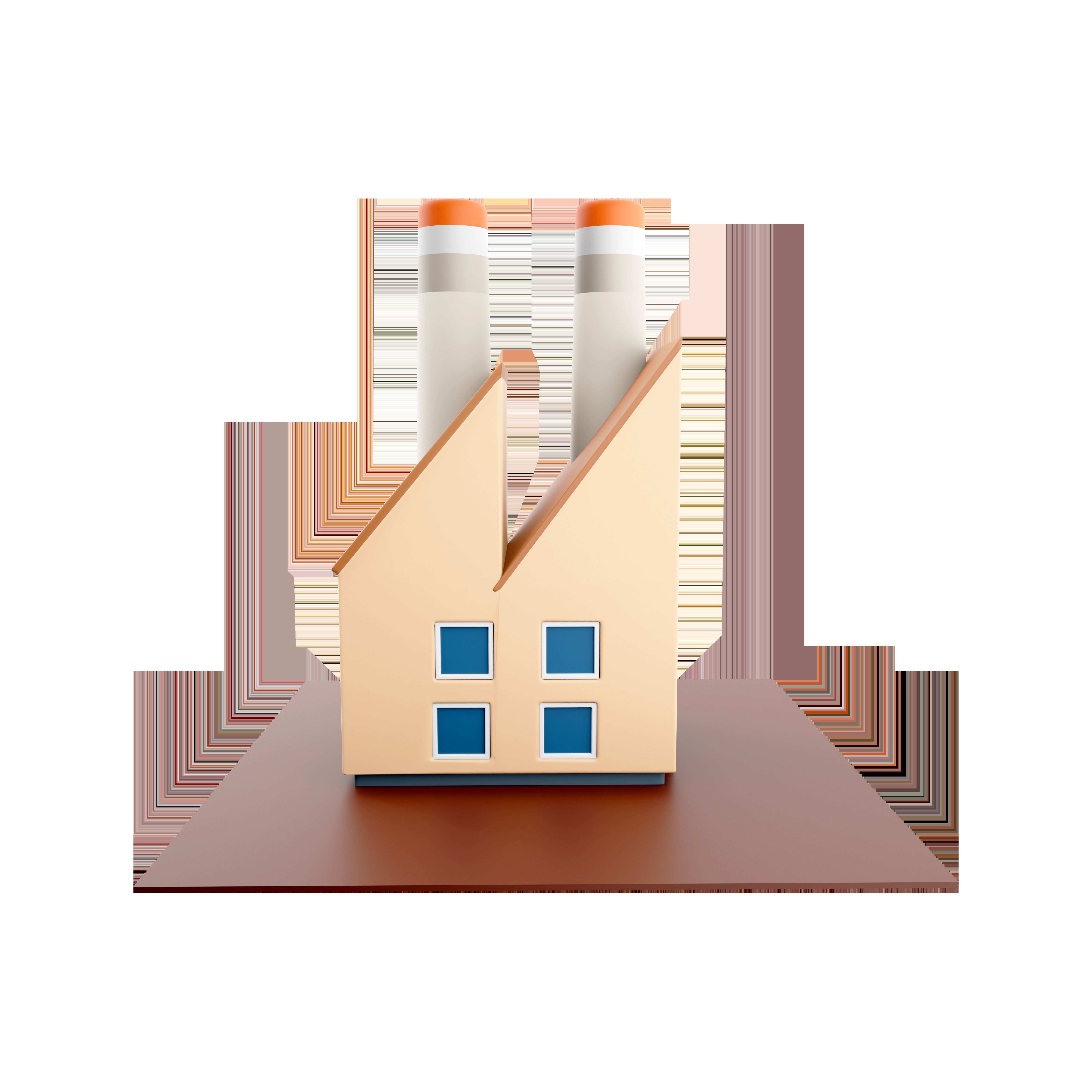 3d Industrial Factory Building icon 3D model | CGTrader