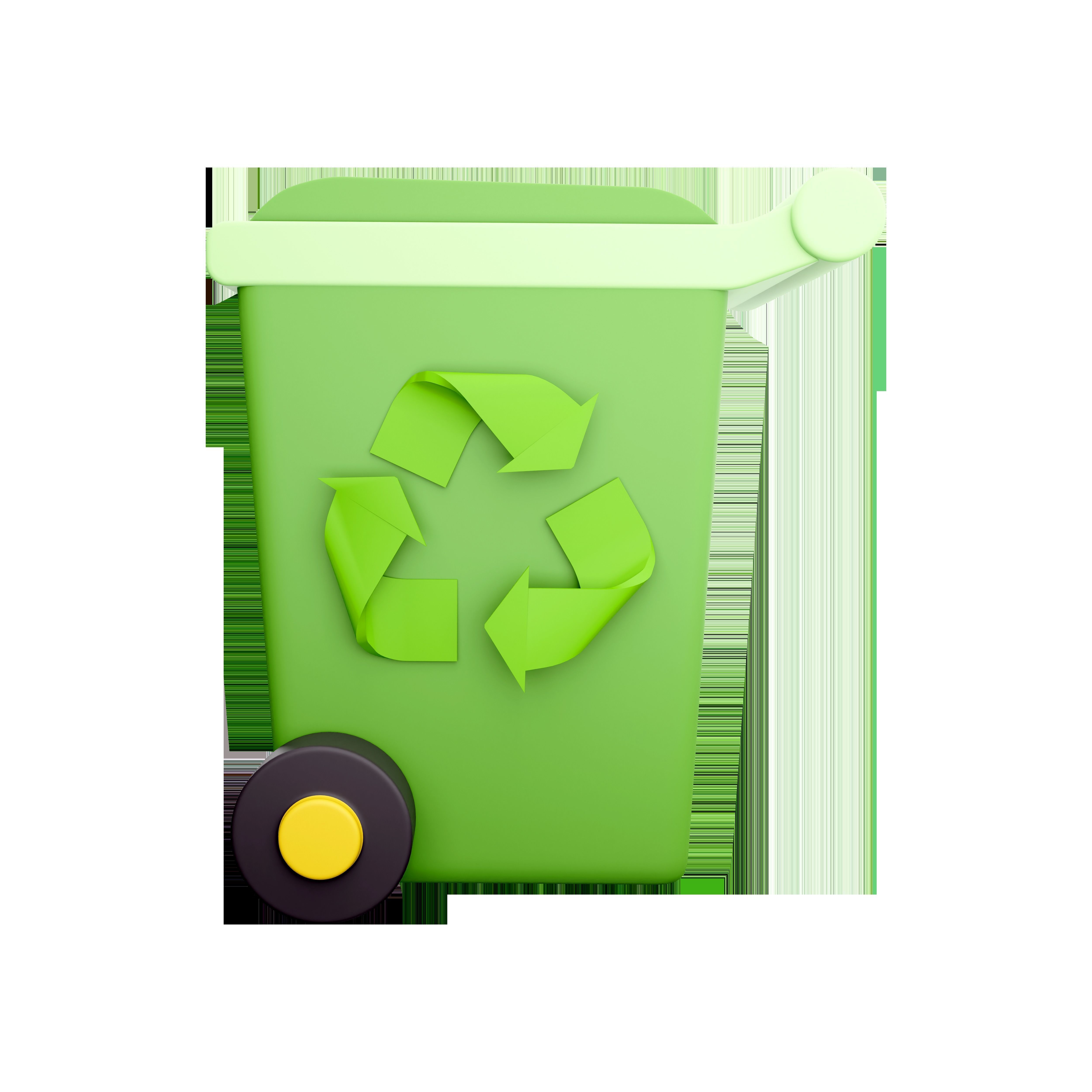 3d paper trash recycling box icon 3D model | CGTrader