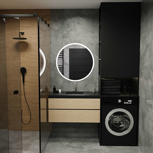 Modern Bathroom Interior 2 by Nikdox 3D model | CGTrader