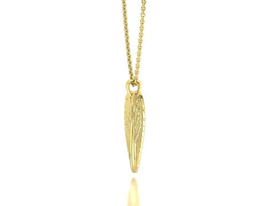 Angel Wings Printable Necklace 3dmodel 30mm length 3D model 3D ...