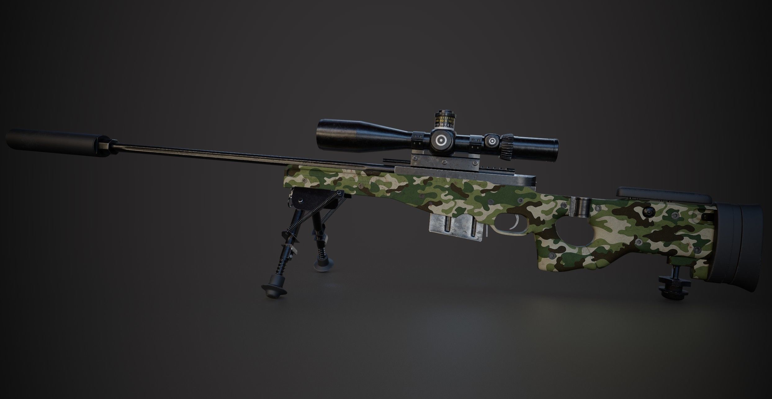 3D model AWM Sniper Rfle VR / AR / low-poly | CGTrader