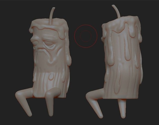 sad candle 3D model 3D printable | CGTrader