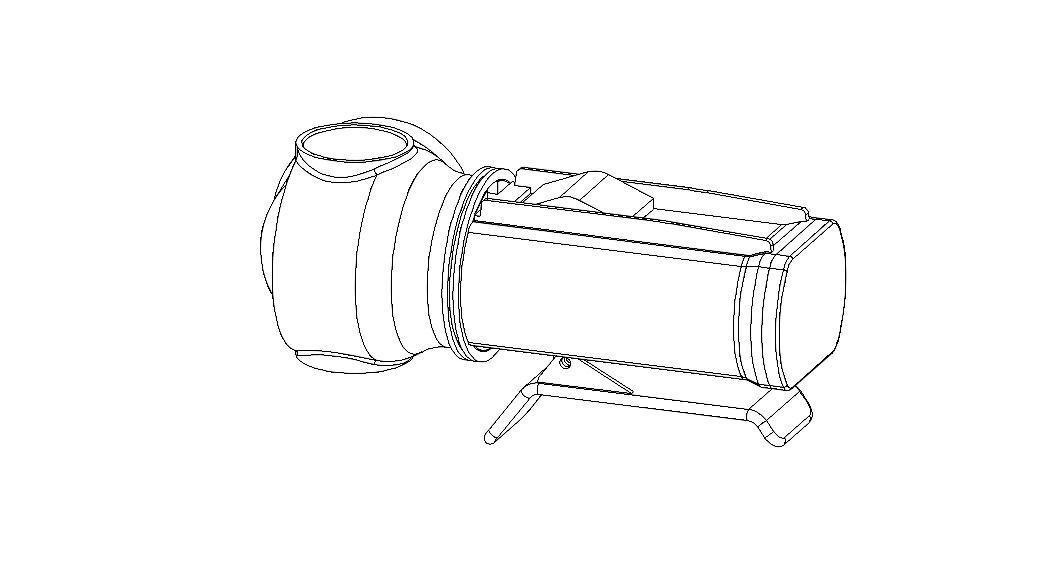 Compact Rotating Swivel Head Flashlight free 3D model rigged | CGTrader