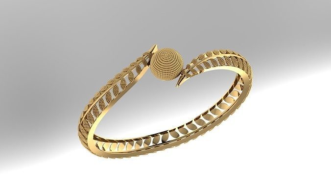Filigree Bangle 3D model 3D printable | CGTrader