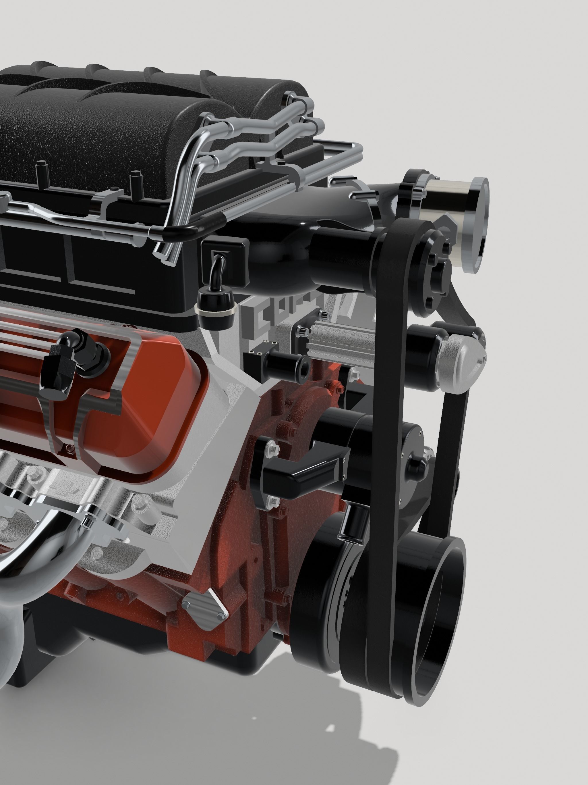 MAGNUSON SUPERCHARGED CHEV ZZ632 ENGINE COMPLETE 3D model 3D printable ...