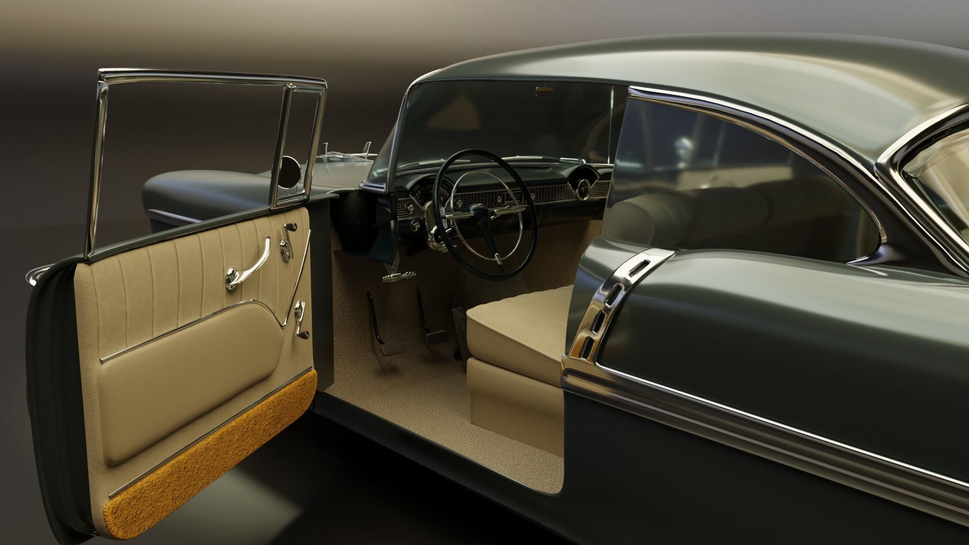 Classic Custom 50s Car 3D model | CGTrader